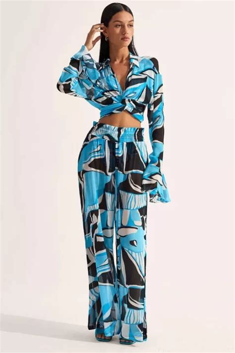 Women Cin Cin Swim Shirts Luau Wrap Shirt Artifice Aqua ~ Girls With