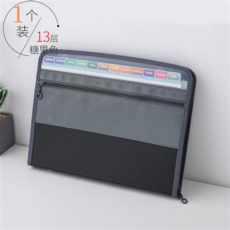A4 Multi Layer Organ Bag Zipper Information Briefc Vicedeal