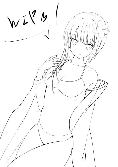 「🧚‍♂️{2100イラストwip 描きにくいす 笑 爪がいたぴ 笑 だいぶ形なってきたのでこれに和服テイスト取り込」くろくろ🌸受付中の漫画