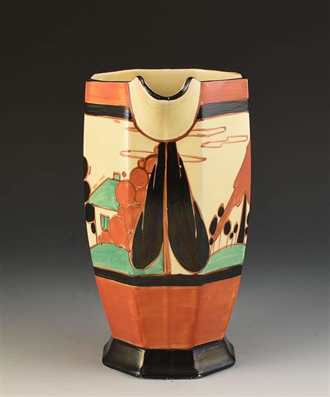 Clarice Cliff Red Trees And House Athens Jug C 1931