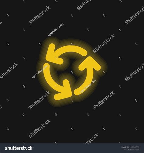 Arrows Circle Three Rotating Counterclockwise Direction Stock Vector Royalty Free 2090561599
