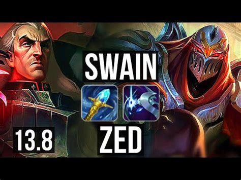 Swain Vs Zed Mid Games Godlike Kr Master