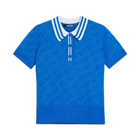 W 제이린드버그 아리야 골프 니트 셔츠 블루 J Lindeberg Kream