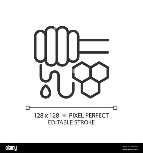 2d Customizable Thin Linear Black Honey Icon Stock Vector Image And Art Alamy