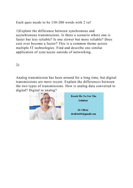 Each Ques Needs To Be 150 200 Words With 2 Ref 1explain The Dif Docx