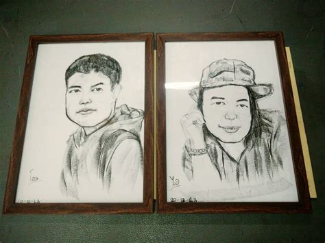 กรอบรูปภาพวาดลายเส้น ร้านกรอบรูปพัทยา Powergreen Frame