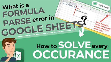 What Is A Formula Parse Error In Google Sheets