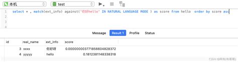 Mysql使用全文索引ngram解析器对中文进行检索fulltext Key Ngram Csdn博客