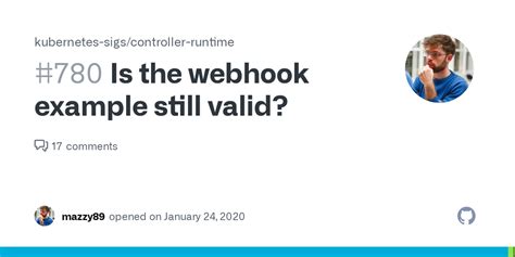 is the webhook example still valid · issue 780 · kubernetes sigs