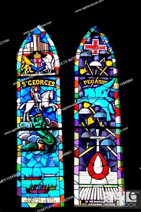 6th British Airborne Division Memorial Stained Glass Window Ranville