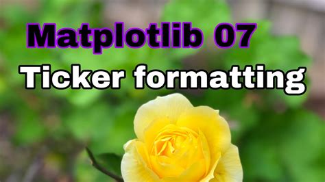 Ep15 Matplotlib Basic Part 7 Ticker Formatting Youtube