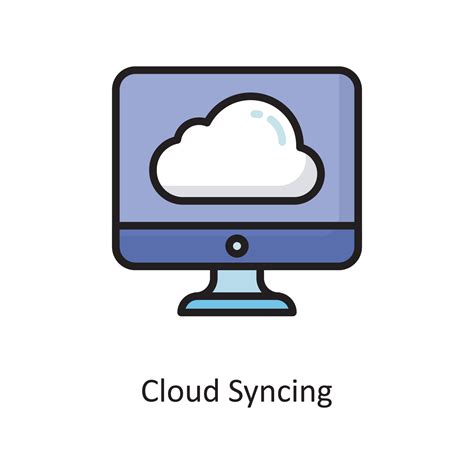 Cloud Syncing Vector Filled Outline Icon Design Illustration Cloud Computing Symbol On White