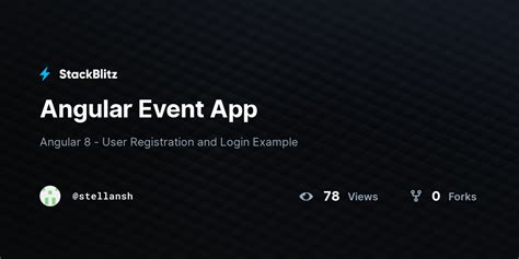 Angular Event App Stackblitz