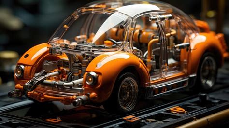 Premium Ai Image Automatic Robot Arm Car Assembly Production