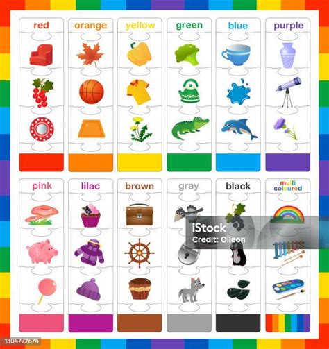 Couleurs De Base Match Par Couleur Puzzle Pour Les Enfants Jeu
