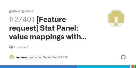 Feature Request Stat Panel Value Mappings With Variable · Issue