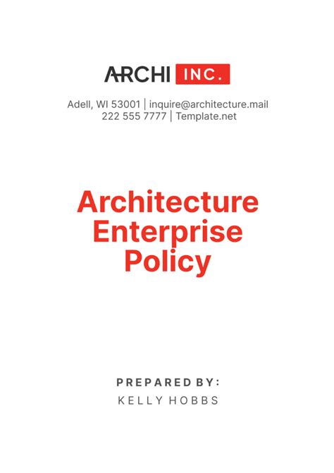 Free Architecture Enterprise Policy Template To Edit Online
