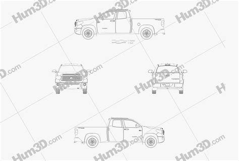 Toyota Tundra 더블캡 Standard Bed Limited 2022 도면