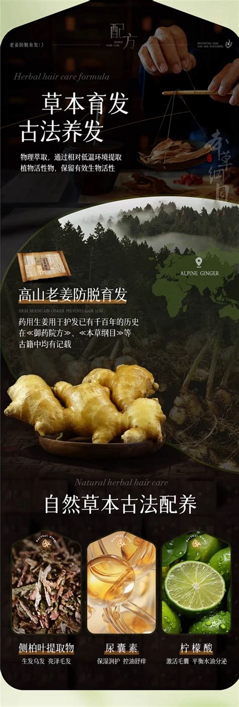 生姜洗发水防脱发控油蓬松正品官方品牌固发非增生育发露男女用密 天猫 花瓣网