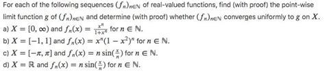Solved For Each Of The Following Sequences Fn NN Of Chegg Com