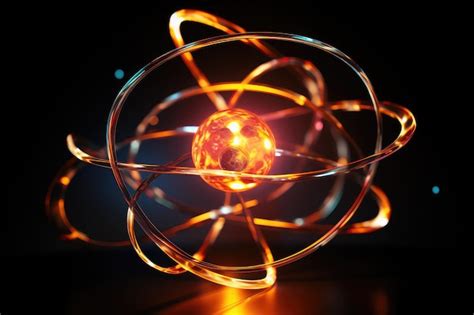 Premium Ai Image Molecular Atom Quantum Physics