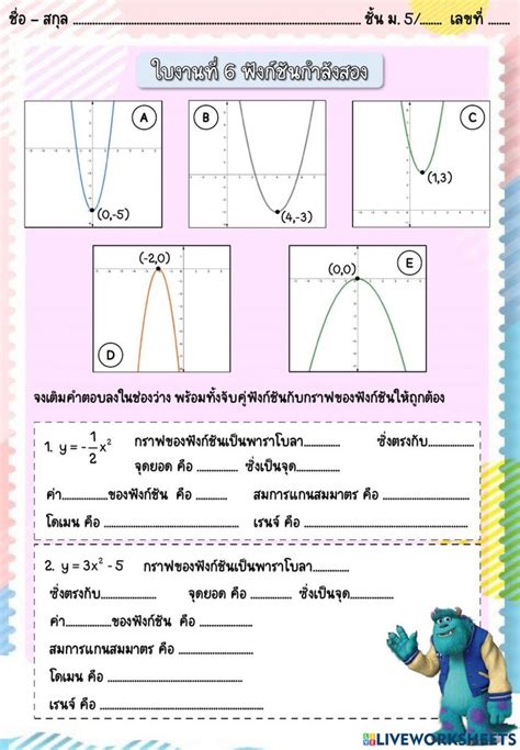 Worksheet Power Of Two Functions