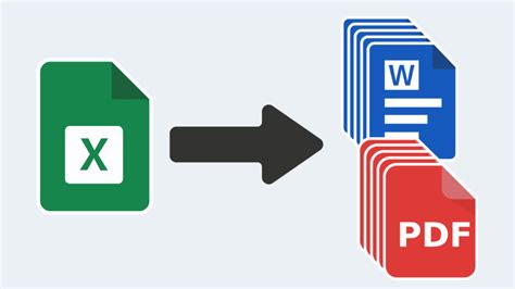 easily create word and pdf files from excel in minutes