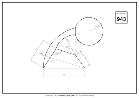 D CAD EXERCISES STUDYCADCAM Autocad Drawing Autocad Model Drawing