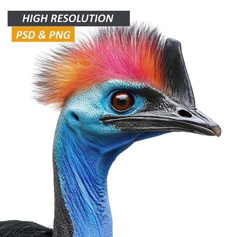 Cassowary Head Close Up Premium Ai Generated Psd