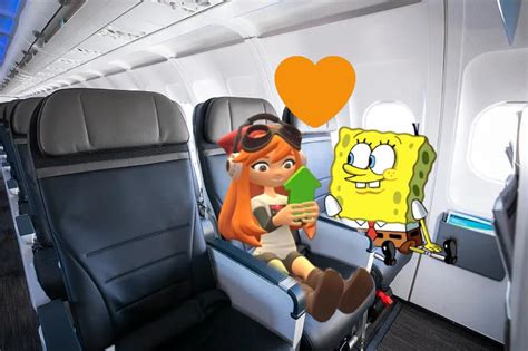 Spongebob Vs Meggy In The Plane Together By Duchesssponge5000 On