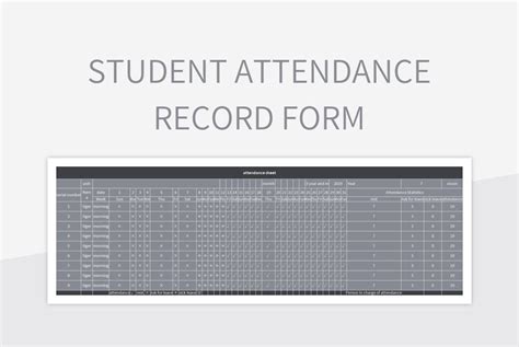 Free Attendance Record Form Templates For Google Sheets And Microsoft