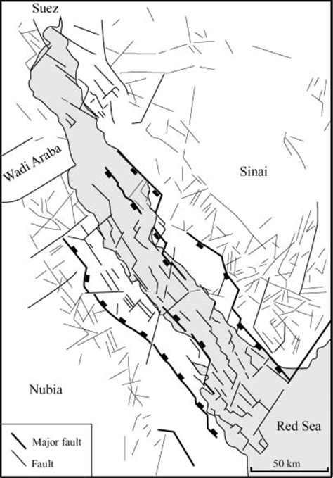 Structural Map Of The Gulf Of Suez Modified From Schütz 1994 The