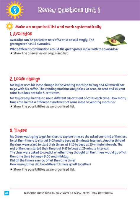 Targeting Maths Problem Solving Year 6 Pascal Press 9781925726336 Educational Resources