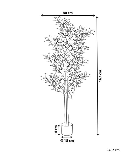 Artificial Potted Plant 167 Cm Ficus Tree Uk