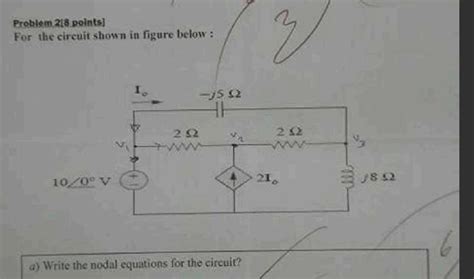solved problem 2[3 points] for the circuit shewn in figure