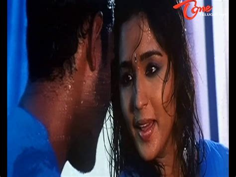 South Indian Film Galleries Gajala Hot Romantic Wet White Saree Rain