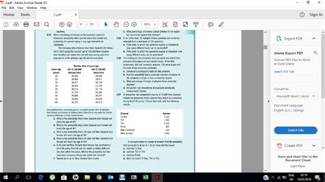 Solved 2 Pdf Adobe Acrobat Reader Dc File Edit View Window