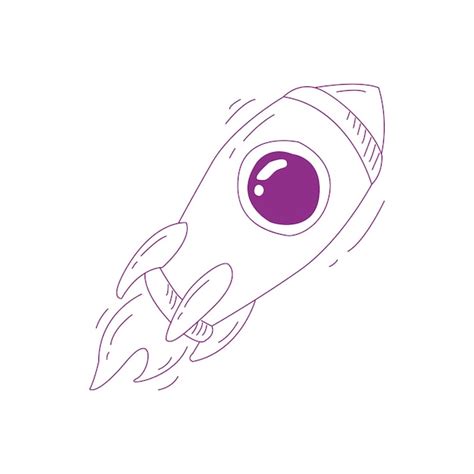 Premium Vector Doodle Icon Space Rocket Vector Space