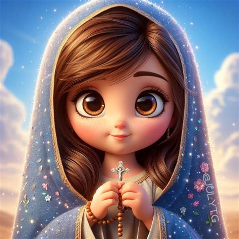 Pin en Referências Aquarela en 2024 Póster religioso Virgen