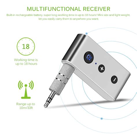 무선 핸즈프리 차량용 키트 3 5mm 잭 aux bluetooth 4 2 aux 오디오 수신기 어댑터 핸즈프리 음악 수신기