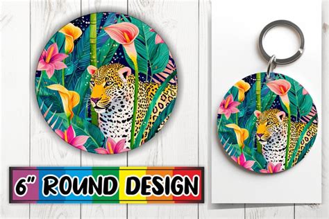 Safari Round Sublimation With Panther Print 3366457