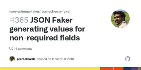 Json Faker Generating Values For Non Required Fields · Issue 365 · Json Schema Fakerjson
