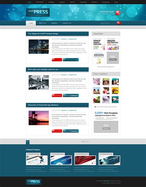 WebPress CSS Template Web Blog Personal CSS Templates