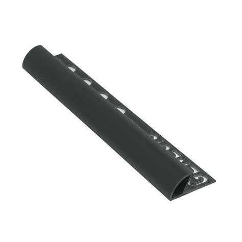 Genesis 10mm Black Pvc Round Edge Regular Tile Trim