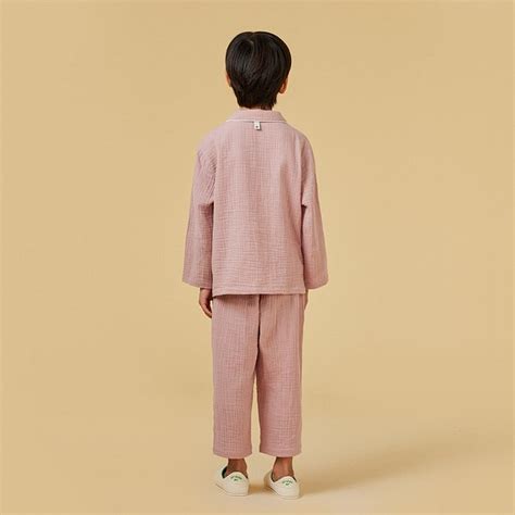 Jaju자주 키즈 이중지 코튼 파자마 세트 Sivillage 에스아이빌리지