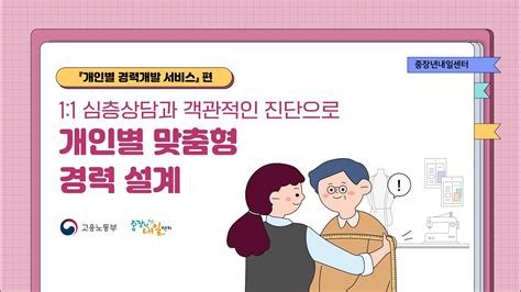 중장년내일센터 개인별 경력개발 서비스 알아보기 Youtube