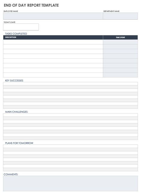 Eod Report Template