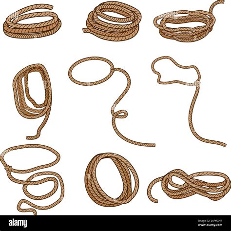 Lasso Set Cartoon Vector Illustration Stock Vector Image And Art Alamy