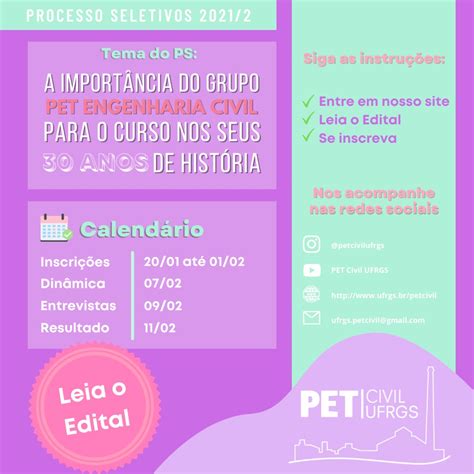 Pet Civil Recebe Inscrições Para Seleção De Novos Integrantes — Ufrgs