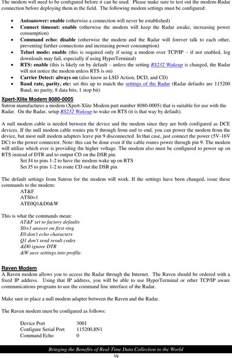 Sutron RLR 0003 1 Downward Pointing Water Level Sensor User Manual SUTRON